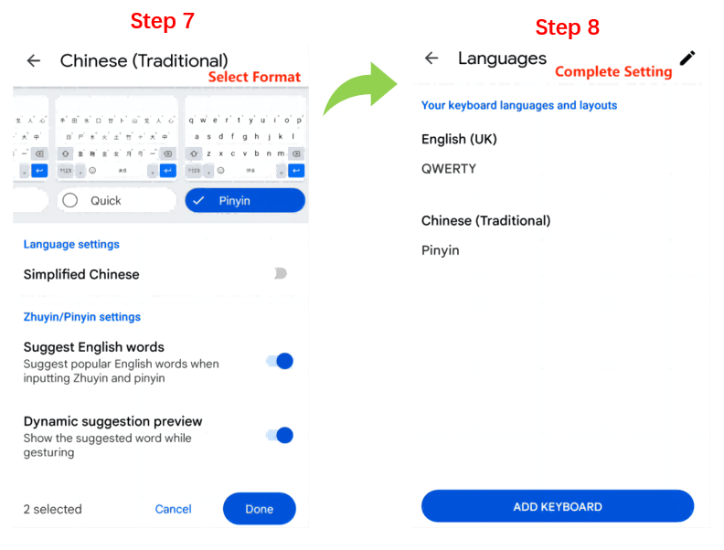 Pengalihan metode input Gboard